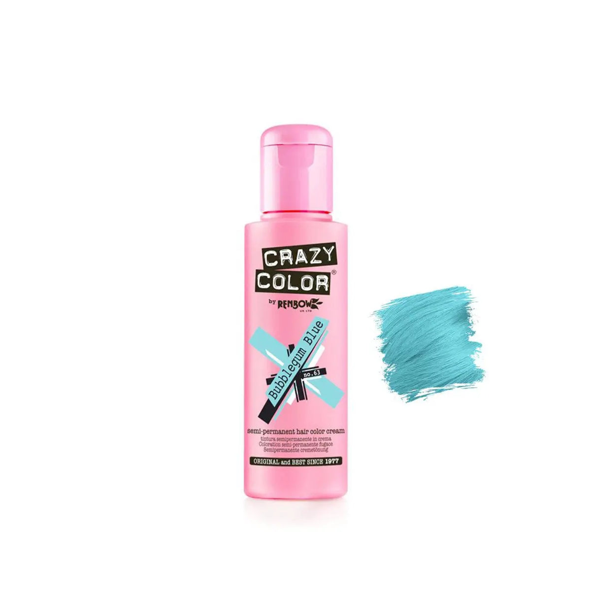 Bubblegum Blue no.63 - CRAZY COLOR - www.magicafro.fr